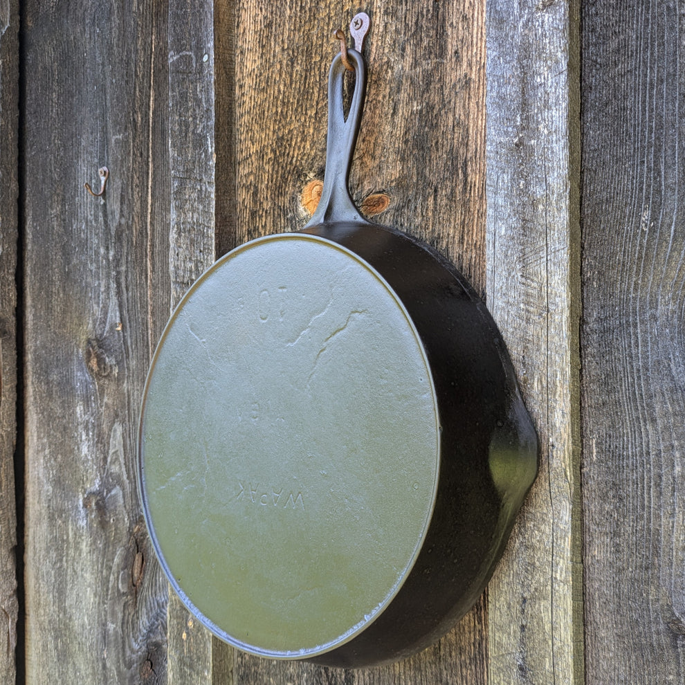 Antique Wapak #10 Early Logo Cast Iron Skillet with Heat Ring – The ...