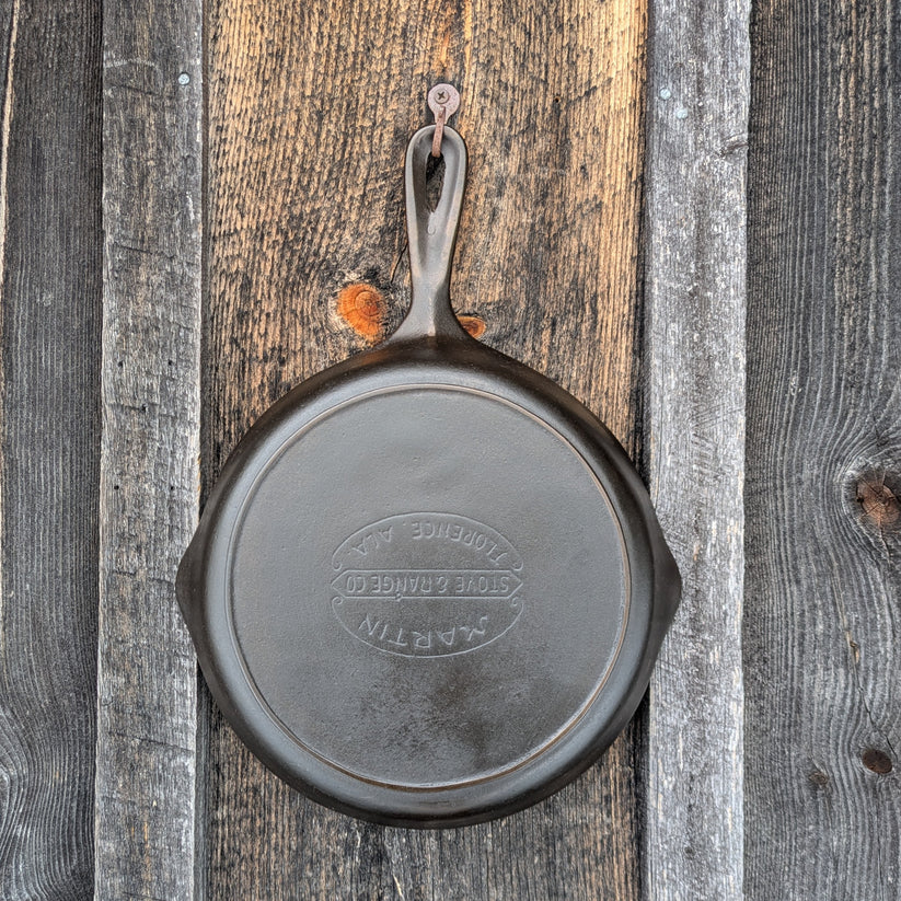 Vintage Martin Stove & Range Cast Iron Skillet #8 with Hamburger Logo ...