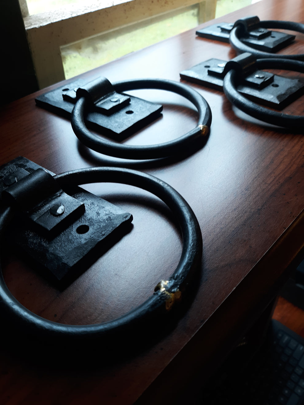 Set of 2 Hand Forged Brazed Ring Handles – The Forge at Pleasant Valley ...