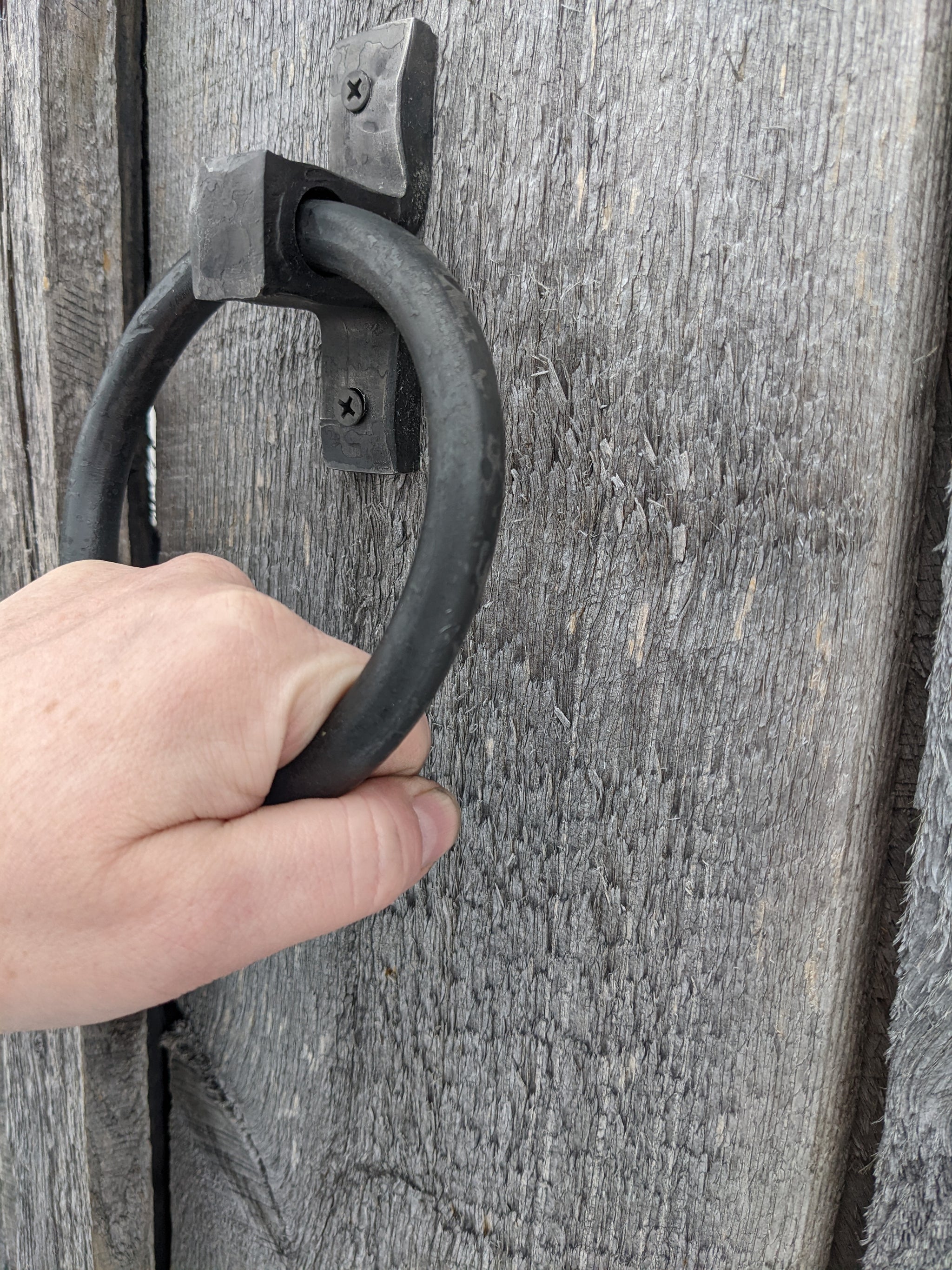 Large Hand Forged Ring Handles- 5" Diameter, Set of 2 – The Forge at ...