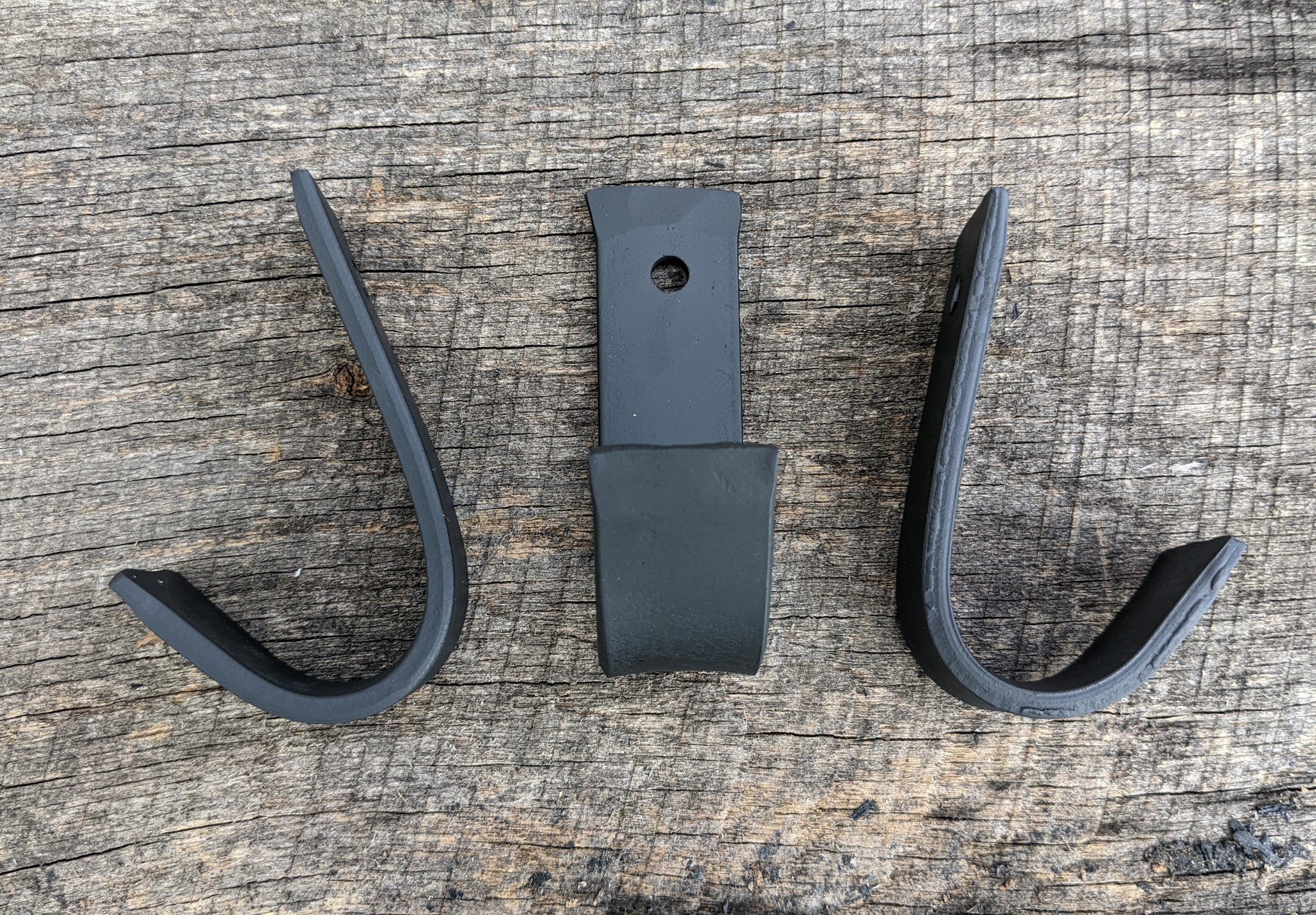 Hand Forged Hooks Made with 1" Steel . Vintage/Antique/Industrial Wrou ...